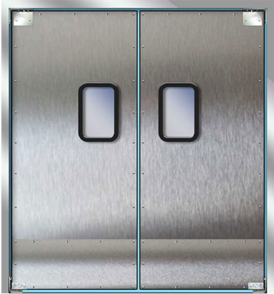 "Model 9000SS Stainless Steel Traffic Door | Insulated Double-Acting ...